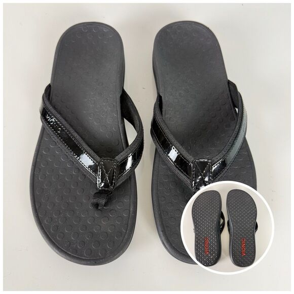 Vionic | Shoes | Vionic Tide Ii Sandals Womens 9 Orthotic Leather Flip ...